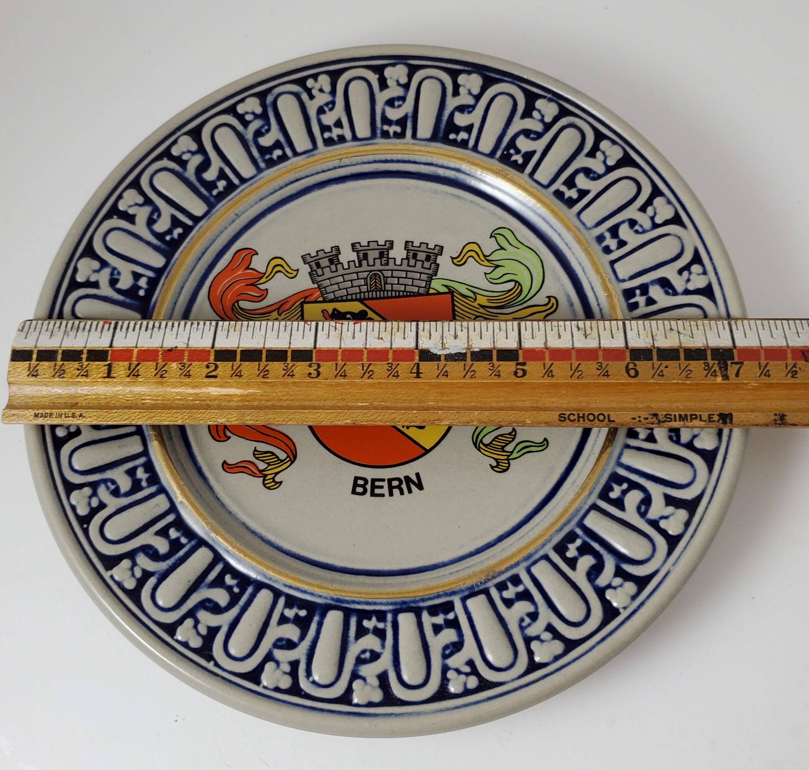 West Germany Original Gerzit Bern Crest Stoneware Pottery Plate - Etsy