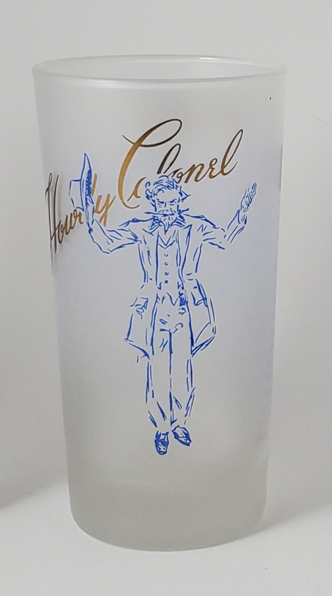 Vintage Howdy Colonel atoast Frosted Glass Tumbler - Etsy
