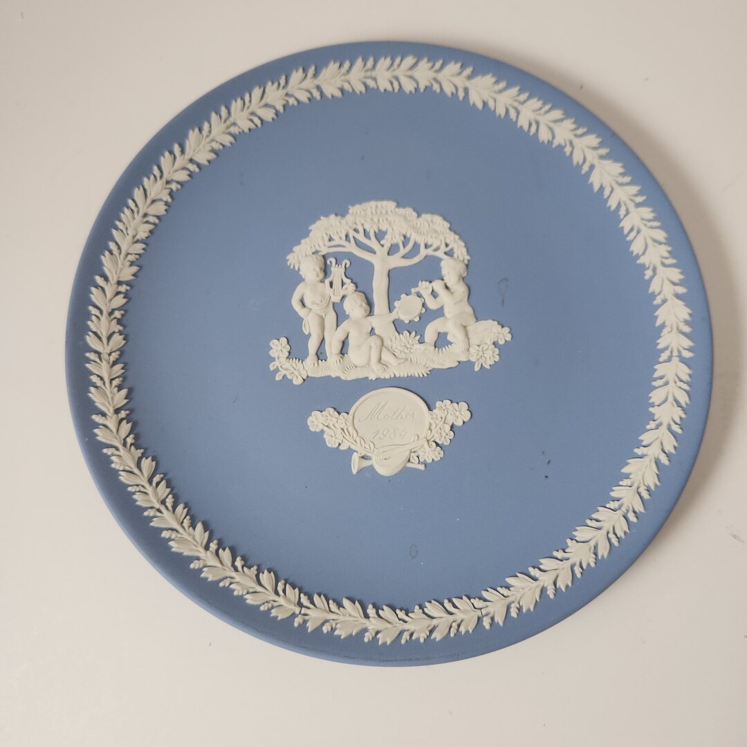 Wedgwood “mother 1984” Blue Jasperware Plate - Etsy