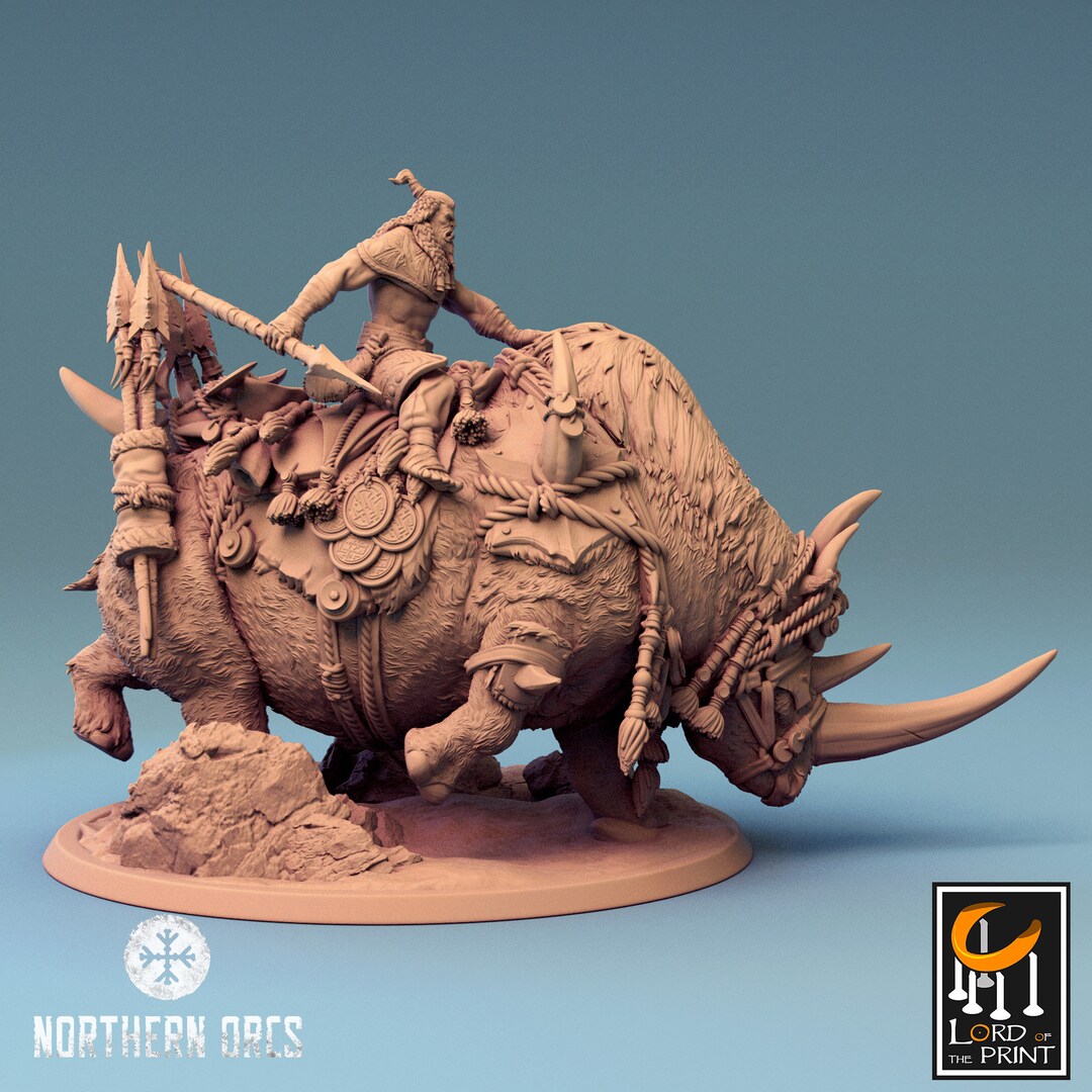 Northern Orcs, Rhinos by Rescale Miniatures | Unpainted | Print on ...