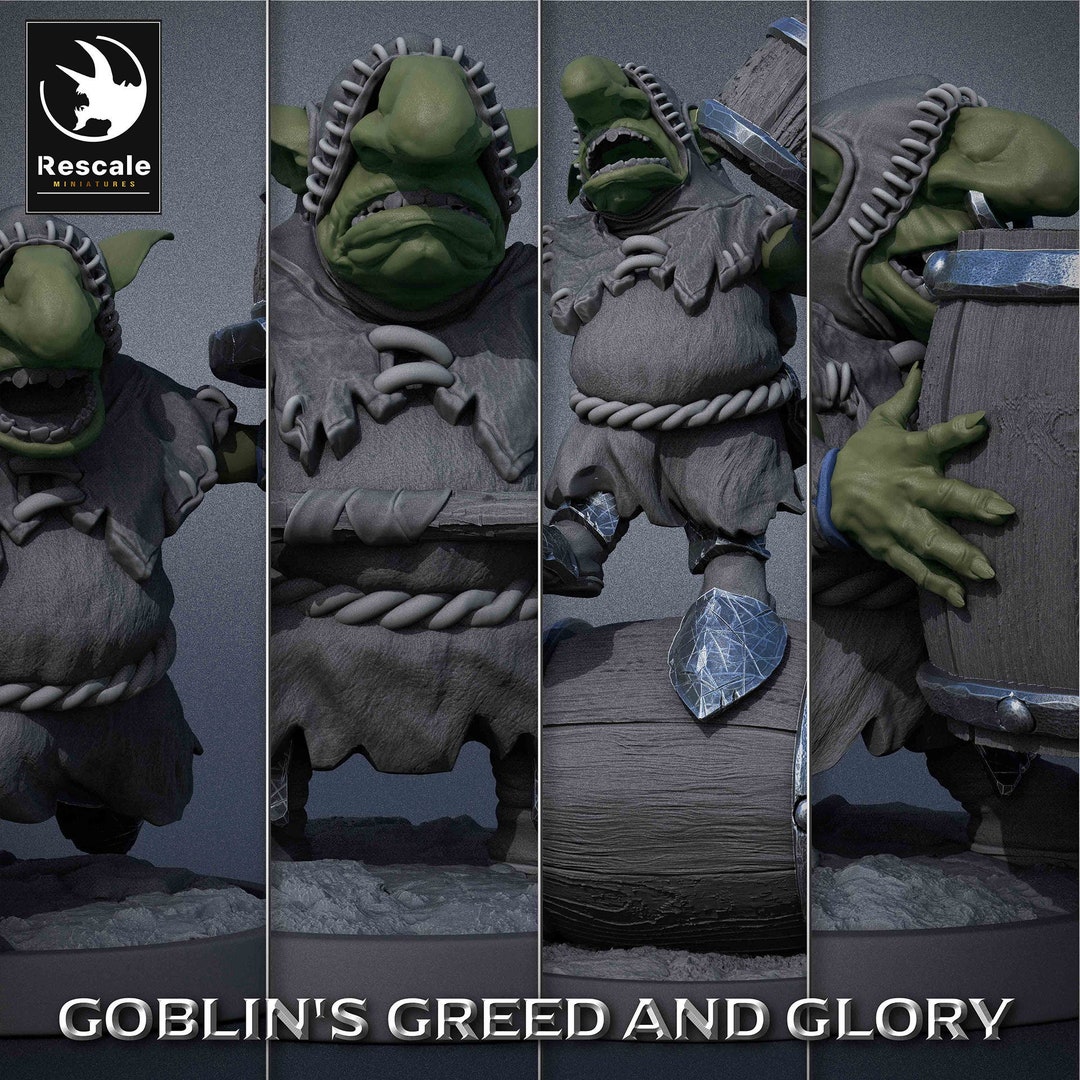 Goblin Monks (set A) by Rescale Miniatures | Unpainted | Print on ...