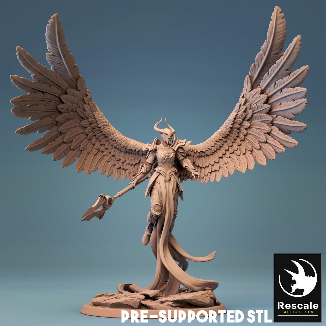 Angelic Female Warrior by Rescale Miniatures | Unpainted | Print on ...