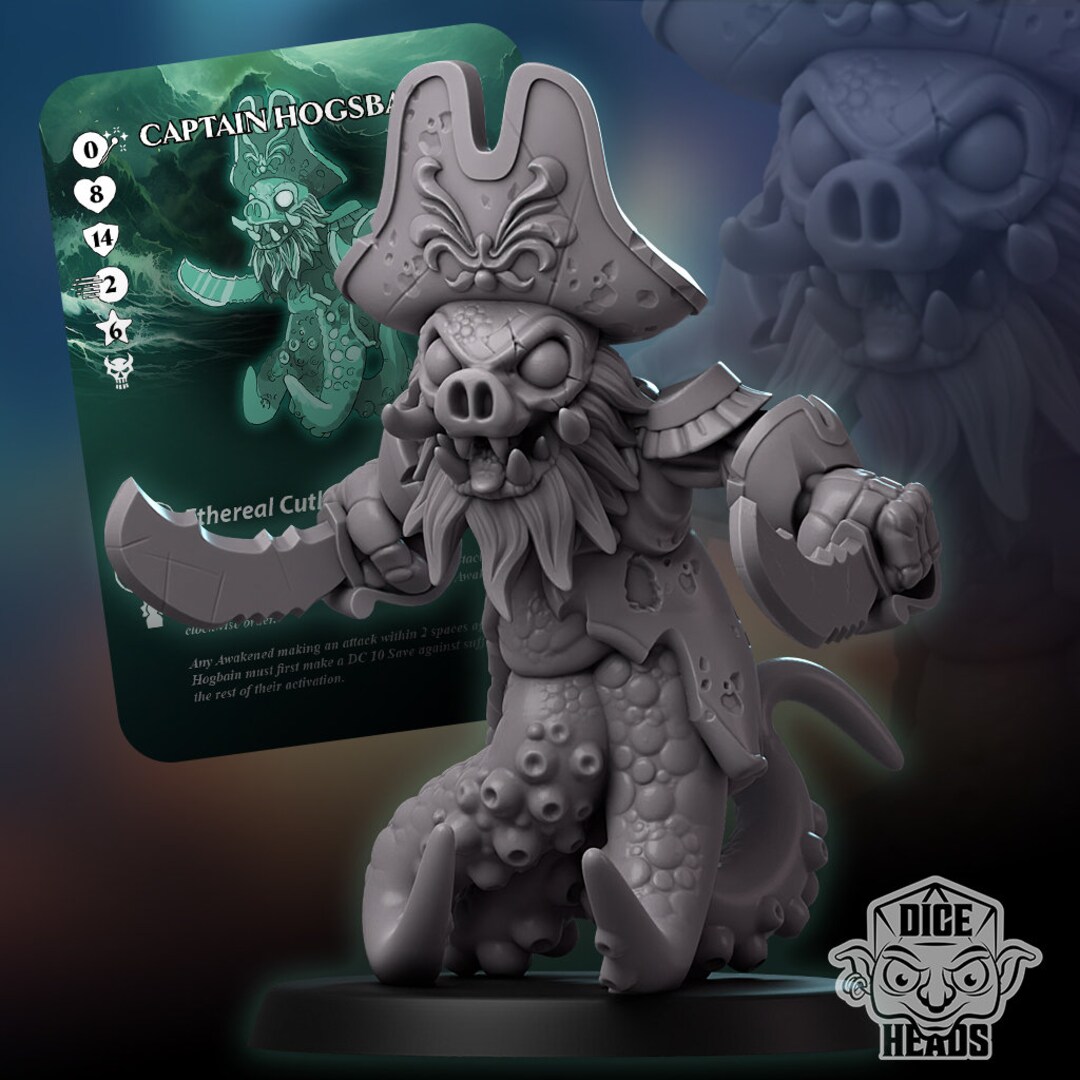 Undead Pirate Monsters by Dice Heads | Unpainted | Print on Demand ...