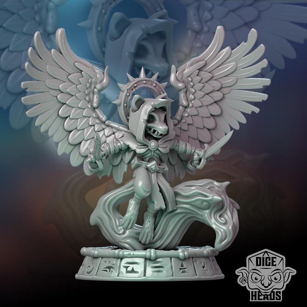 Undead Kitsune Ghost by Dice Heads | Unpainted | Print on Demand | Use ...