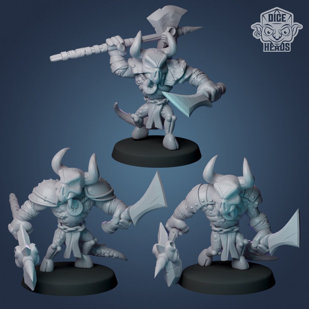 Minotaur Zombies by Dice Heads | Unpainted | Print on Demand | Use Code ...
