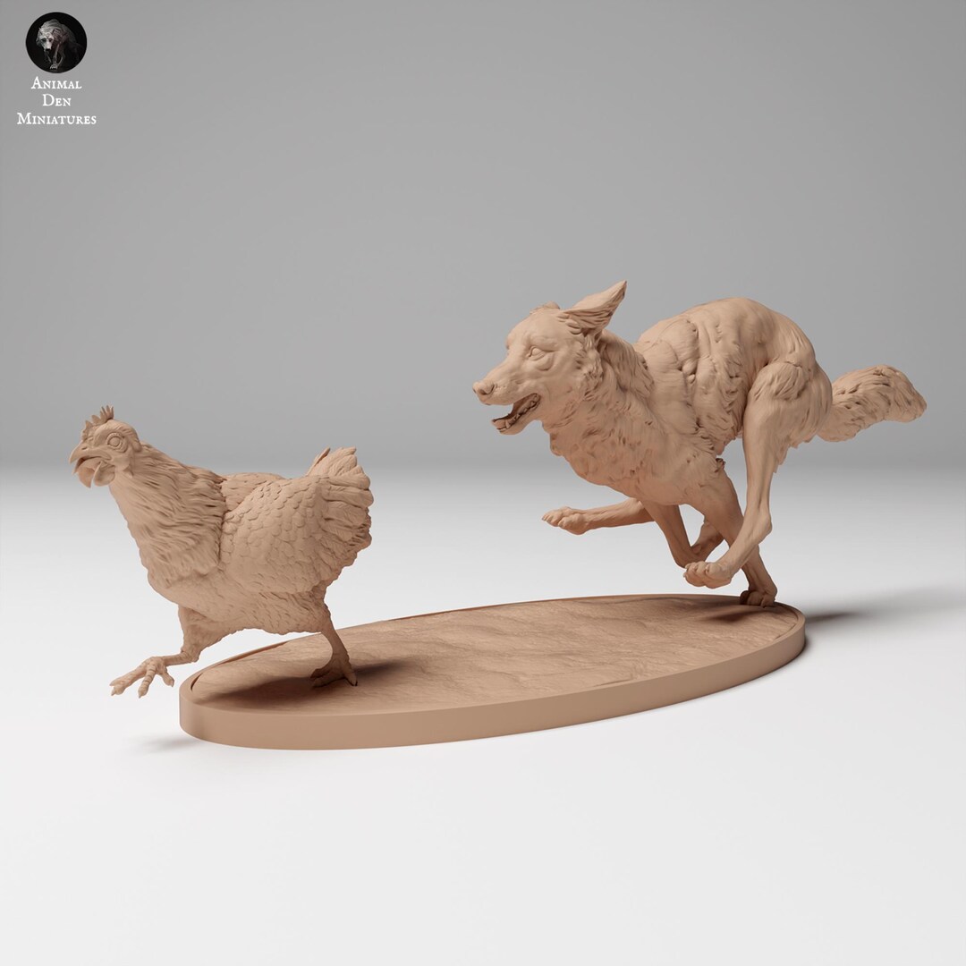 Urban Coyotes 1:12 Scale by Animal Den | Unpainted | Print on Demand - Etsy