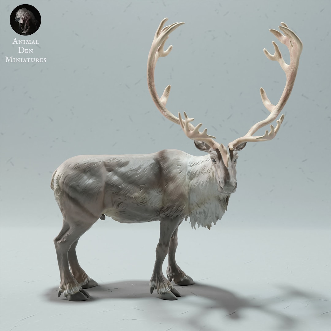 Reindeer 1:24 Scale Model by Animal Den Miniatures | Unpainted | Print ...