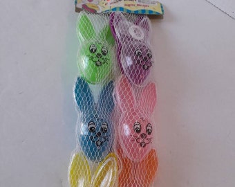 Pair of Pink Plastic Bunny Rabbit EASTER Candy Containers for Suckers ...