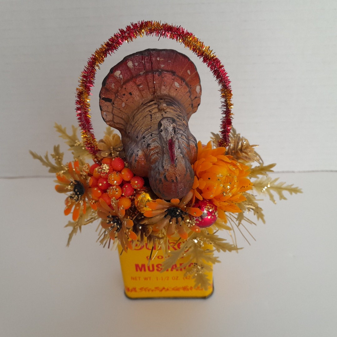 Vintage Fall Autumn Thanksgiving Durkee Mustard Spice Tin Handmade ...