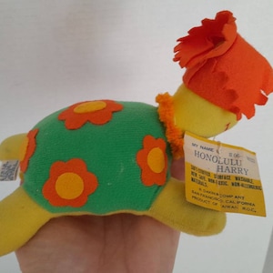 Vintage 1975 Dakin Dream Pets Turtle Honolulu Harry New With Tag - Etsy