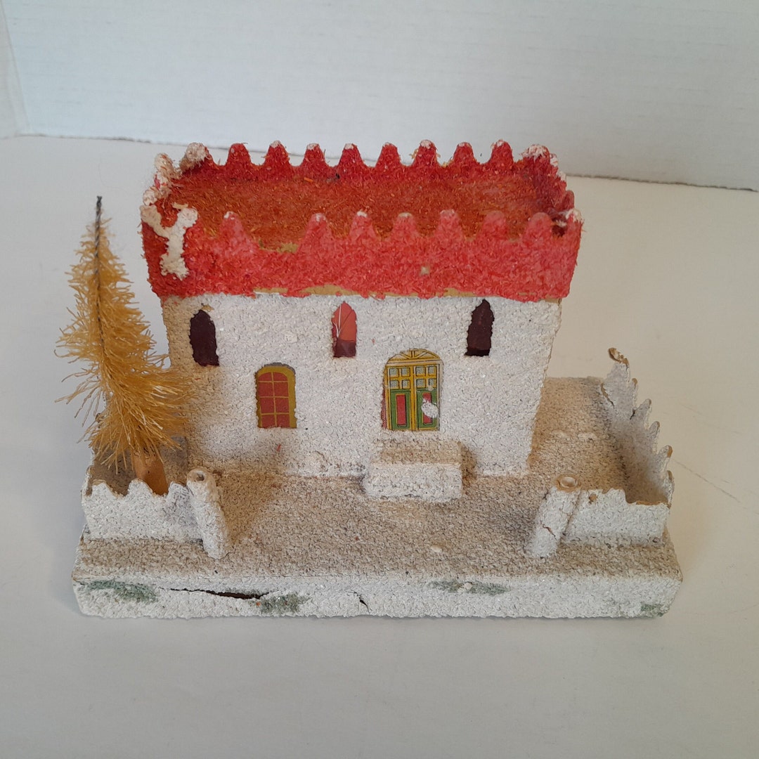 Vintage Christmas Japan Paper House for Putz Display - Etsy