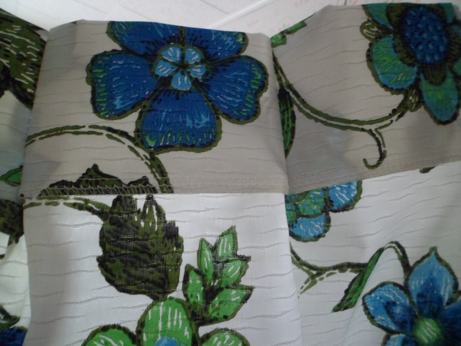 Vintage Mid Century Mod Fiberglass Curtains Drapes 2 | Etsy