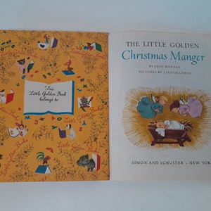 Vintage 1953 Little Golden Book Christmas Manger Cut-out Book Uncut A ...