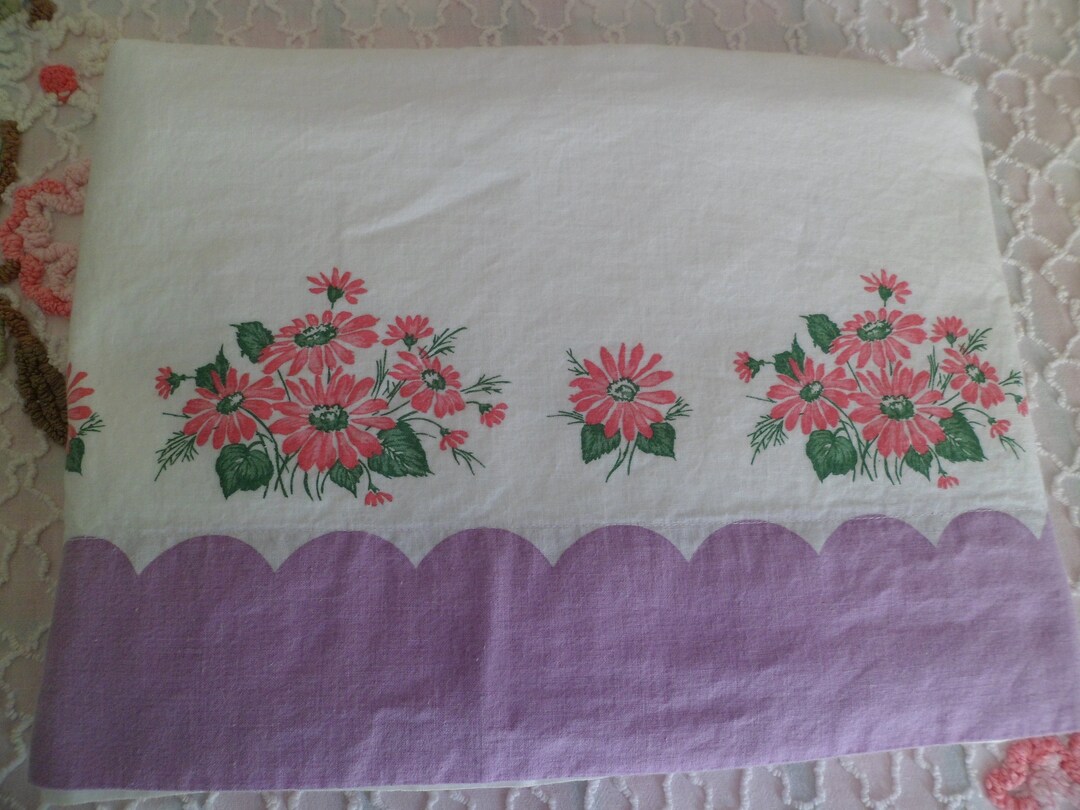 Vintage Handmade Feed Flour Sack Fabric Flat Sheet 80 X 84 - Etsy