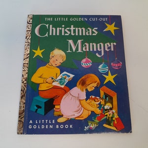 Vintage 1953 Little Golden Book Christmas Manger Cut-out Book Uncut A ...