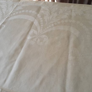 Antique Vintage 1920s Old Stock Cotton Damask Tablecloth 64 X 89 ...