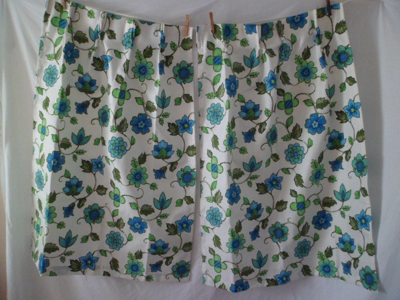 Vintage Mid Century Mod Fiberglass Curtains Drapes 2 - Etsy