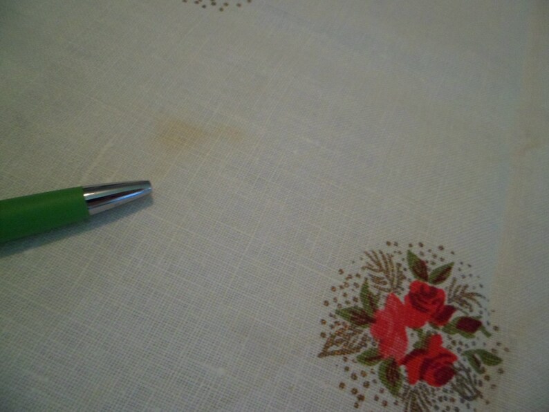 Vintage Hardy Craft Original Linen Tablecloth Tiny Red Pink - Etsy