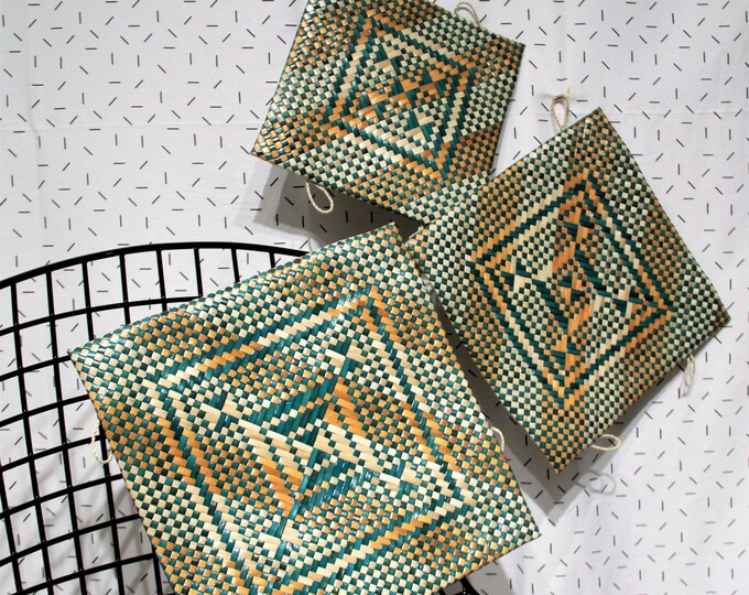 Philippines Banig Ticog Romblon Buri Handwoven Reed Grass Table Mats ...