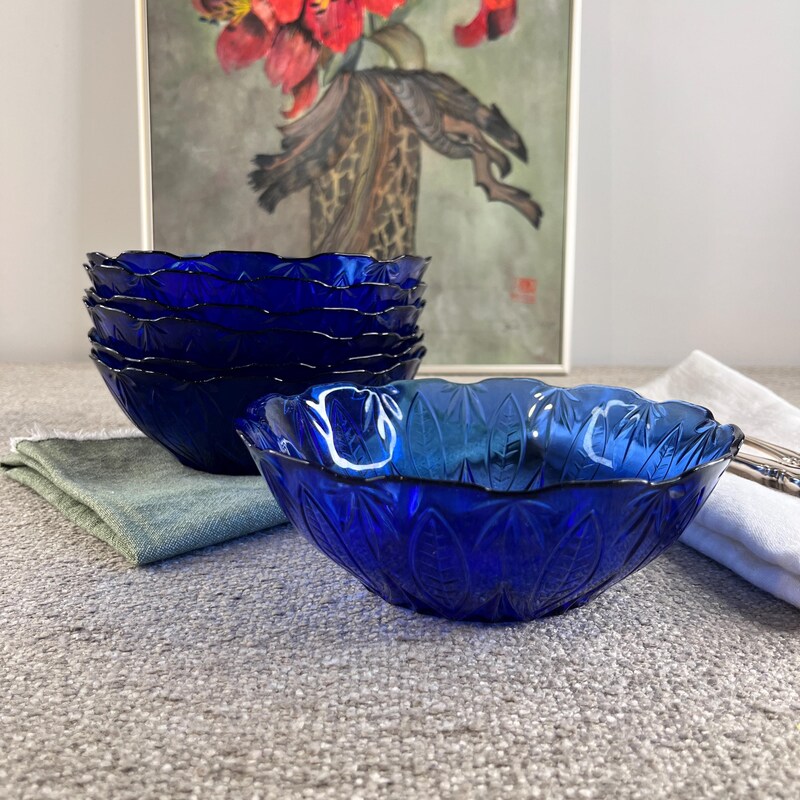 Cobalt Blue Bowls - Etsy