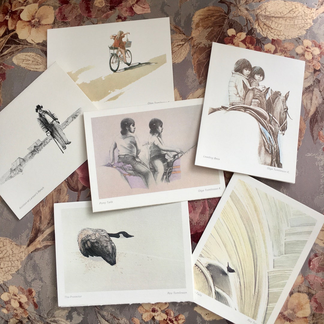 Vintage Canadian Art, Olga and Roy Tomlinson, Set 6 Cards, From ...