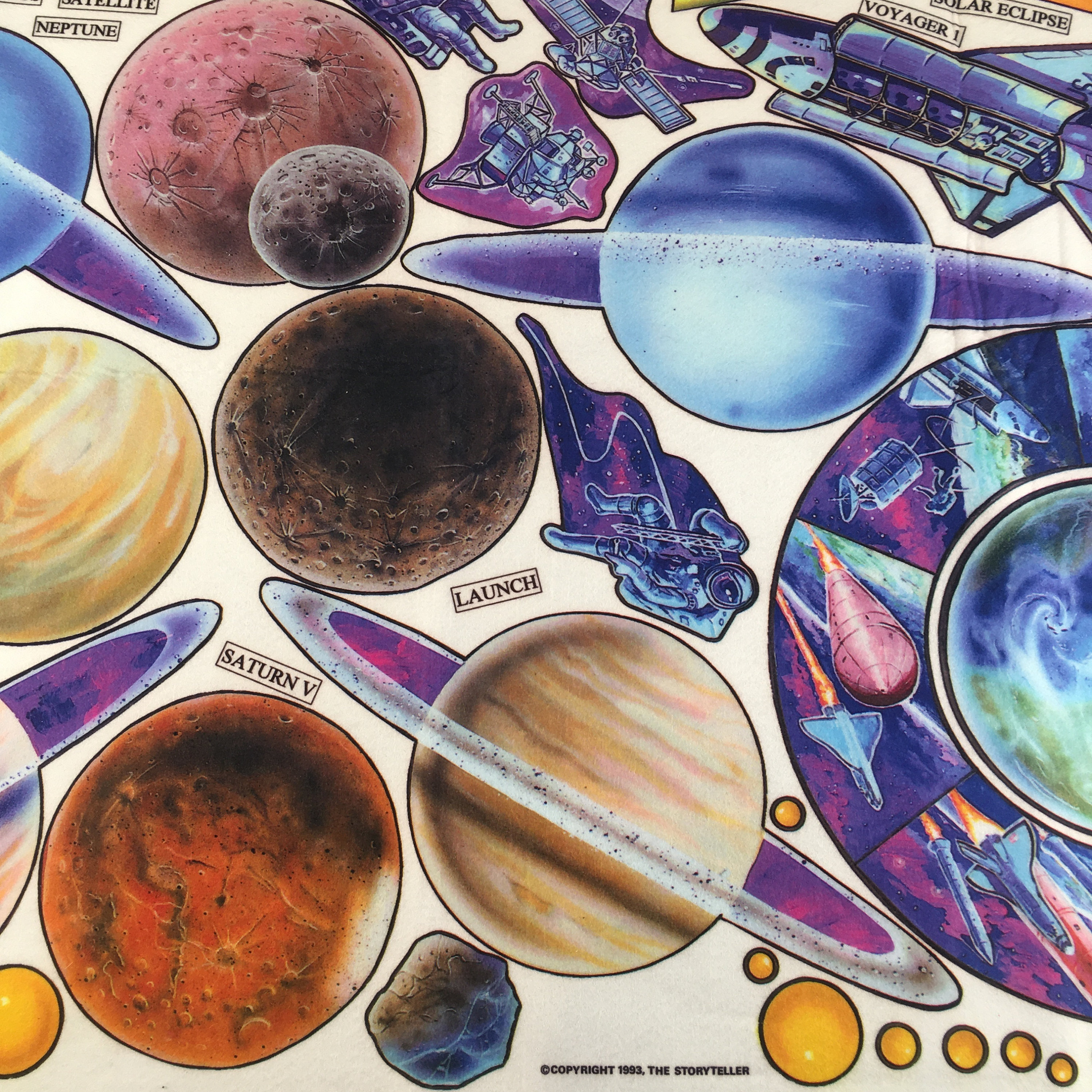 Vintage Solar System, Planets, Satellite, Space Shuttle, Solar Eclipse ...