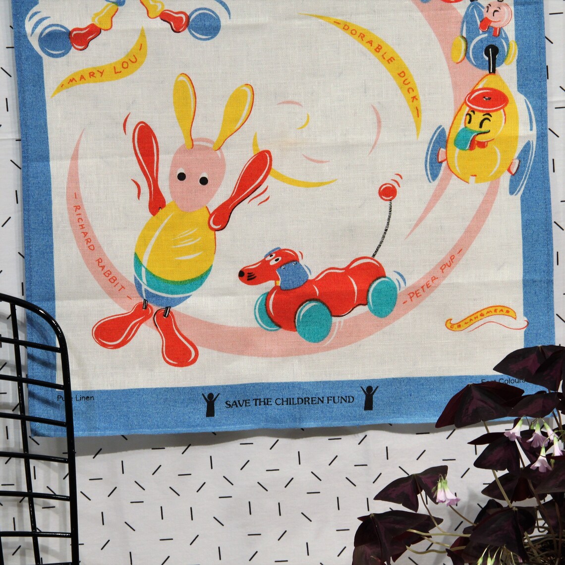 Vintage Save the Children Fund Tea Towel, NZ Toys of Yesteryear, New - Etsy