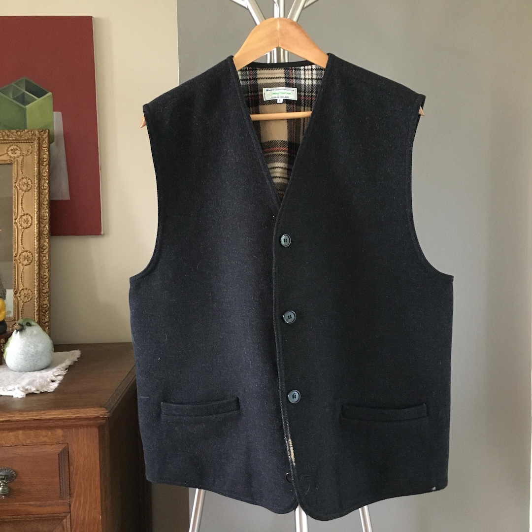 JIMMY HOURIHAN WAISTCOAT, Dublin, Charcoal Brown Exterior With Camel Stewart Tartan Interior ...