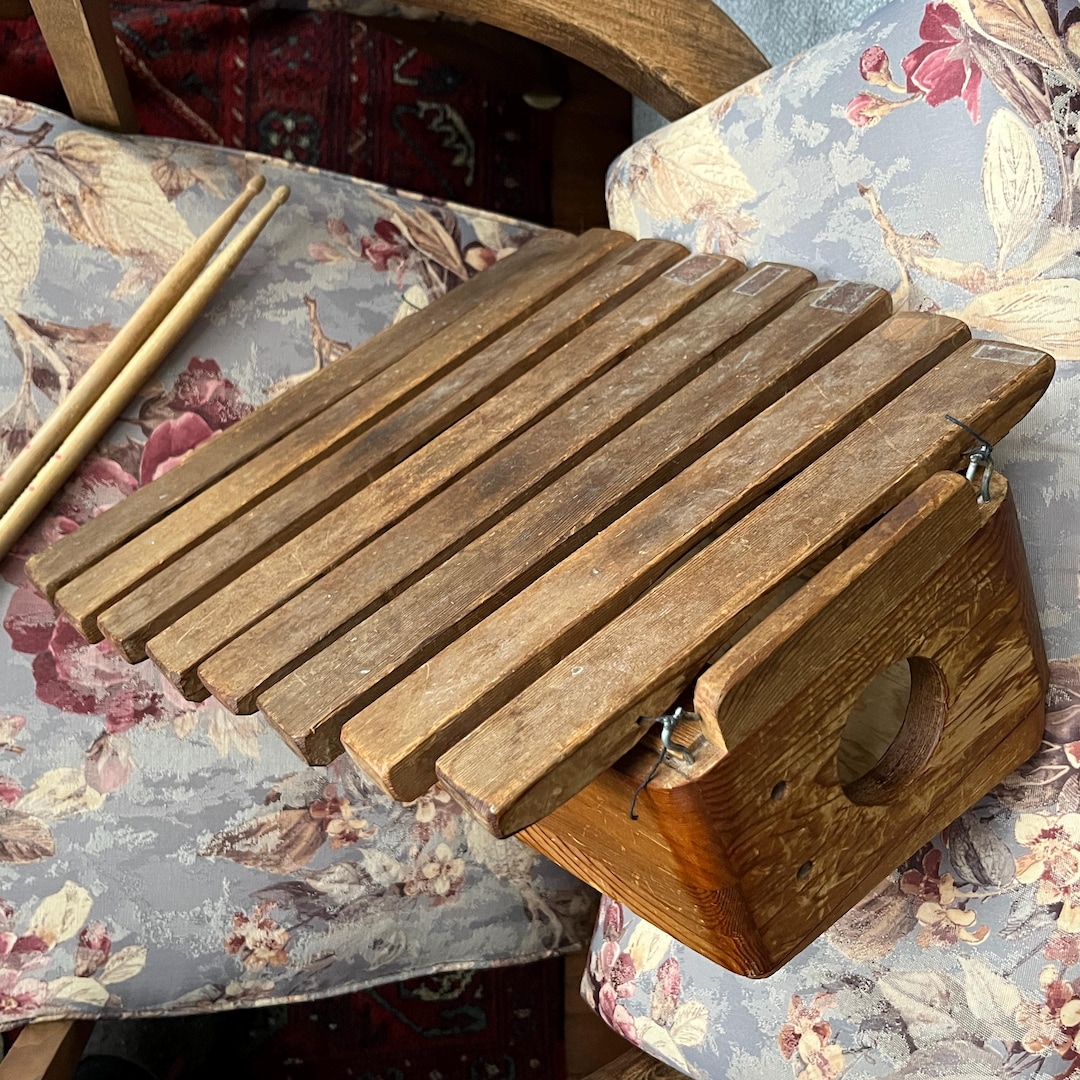Wood Xylophone, Cedar Xylophone, Handmade Xylophone, Vintage Xylophone ...