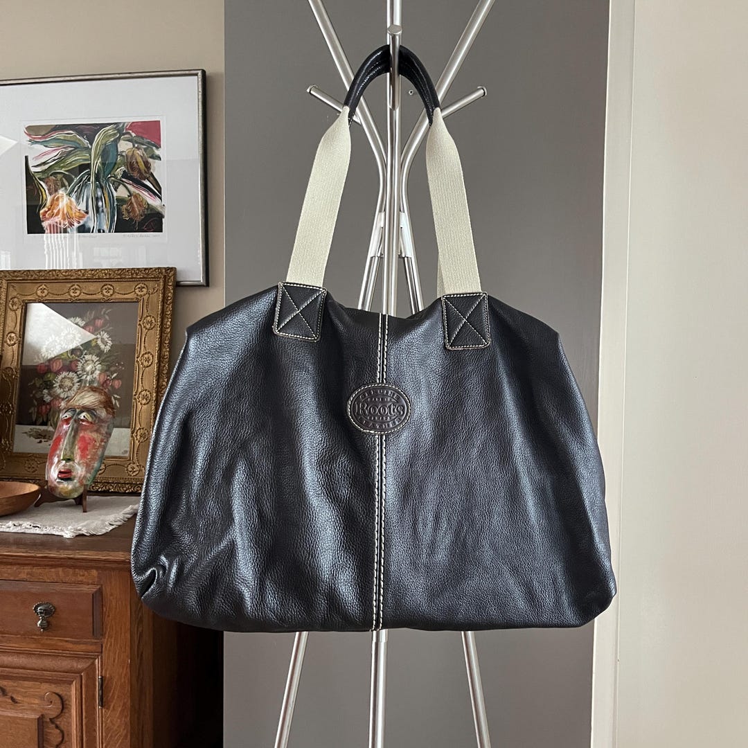 New Vintage Duffel Bag, ROOTS Canada, Full Grain Leather, Chocolate ...