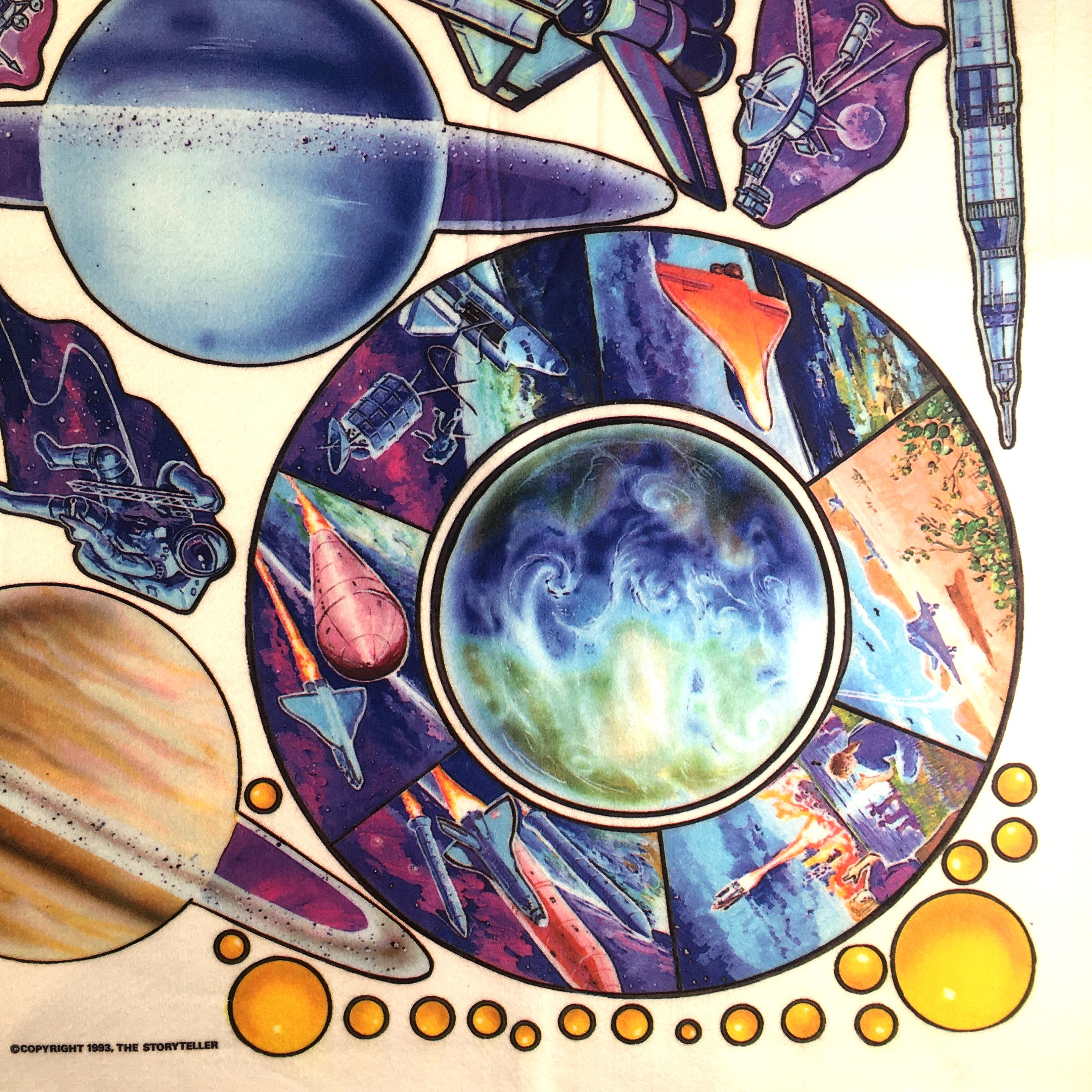 Vintage Solar System, Planets, Satellite, Space Shuttle, Solar Eclipse ...