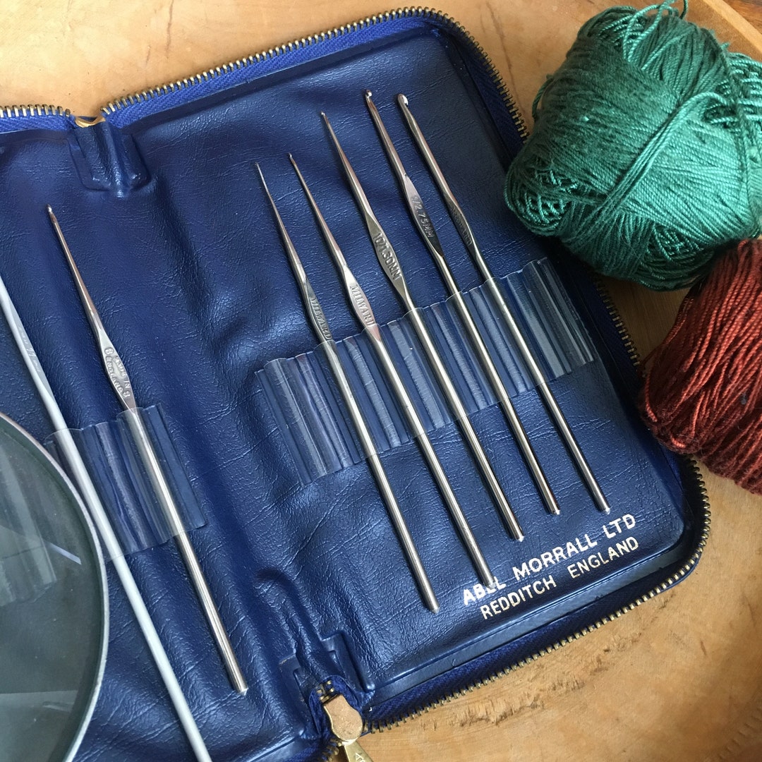 Vintage Abel Morrall Ltd. Blue Crochet Case and Milward, Boye and ...