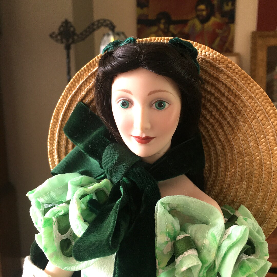 Scarlett O'hara in Gone With the Wind, Fine Porcelain Doll, Franklin ...