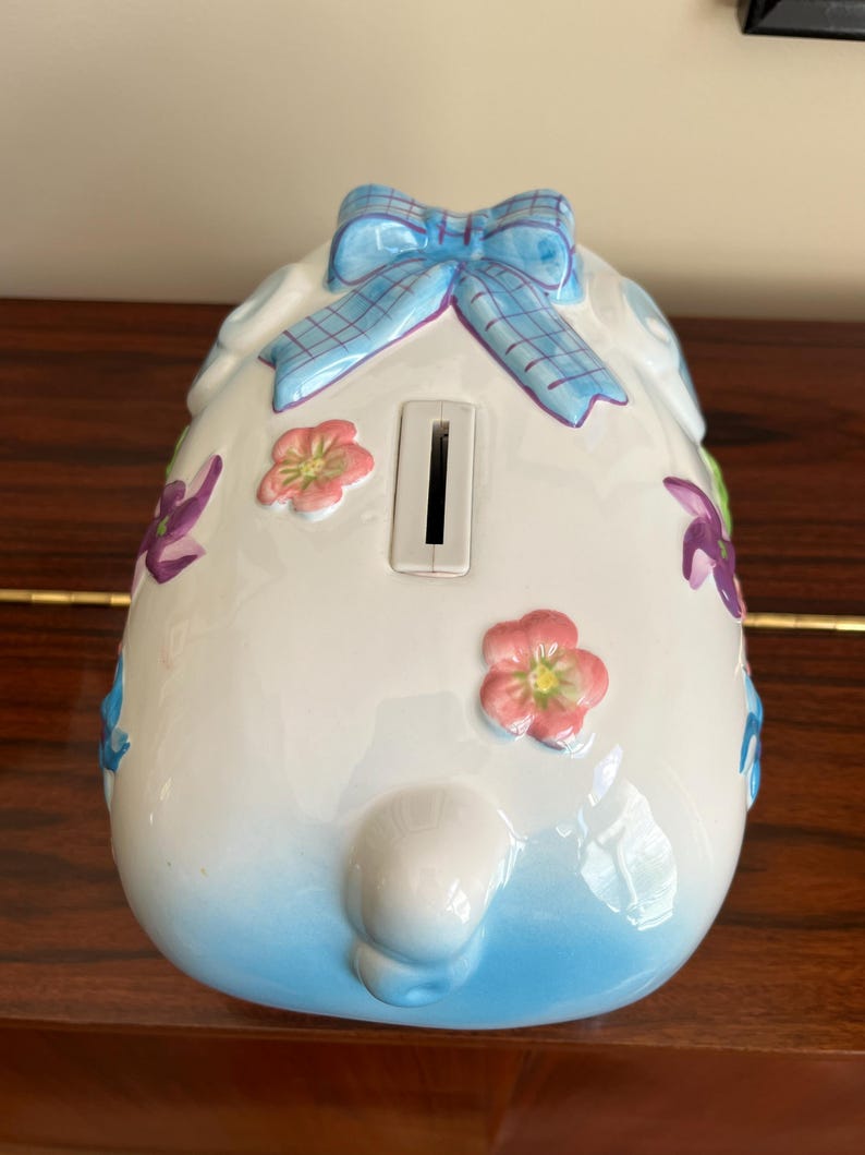 Piggy Bank, Vintage 1950s, Large, Whimsical Pig, 10" Long, Made in ...