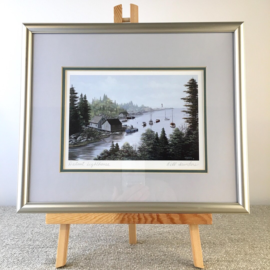 Bill Saunders Print, Distant Lighthouse, William J. Saunders, Artist ...