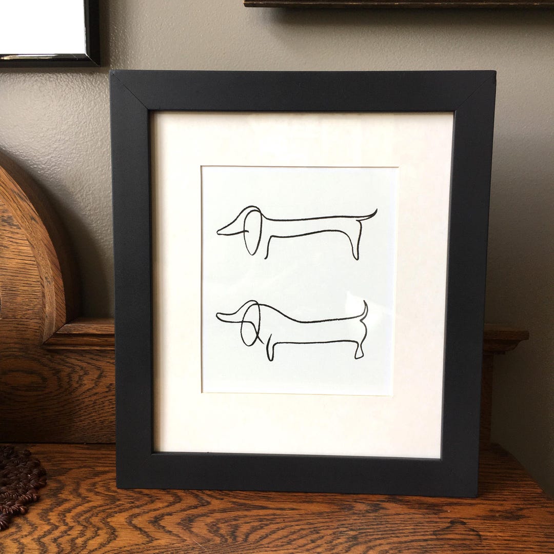 PICASSO, IKEA MARKARYD, Line Drawing Daschund, Weiner Dog, Sausage Dog ...