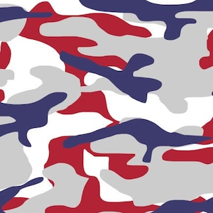 4th July Camo Fabric, Patriotic Red White Blue Camo Camouflage Fabric ...