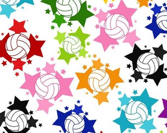 Volleyball Fabric | Etsy