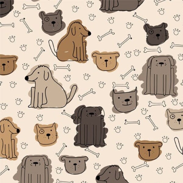 Labrador Fabric Yellow Labrador Retriever Dog Floral Fabric by ...