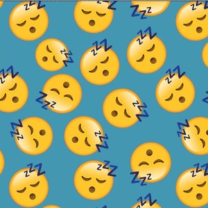 Sleepy Zs, Sleep Emoji, Custom Printed Fabric EMJ1 - Etsy