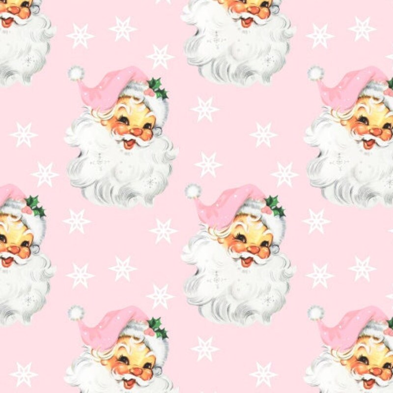 Vintage Santa Fabric - Etsy