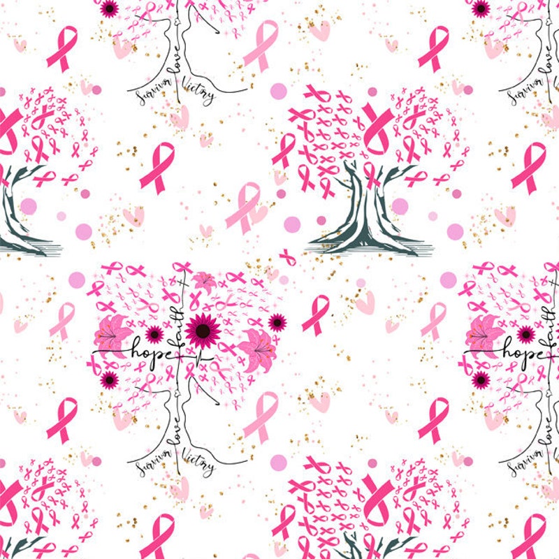 Breast Cancer Fabric - Etsy
