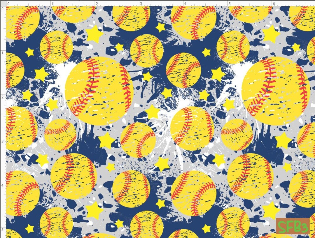 SFB3 - Sport Fabric, Softball Fabric, Custom Printed Fabric by the Yard ...