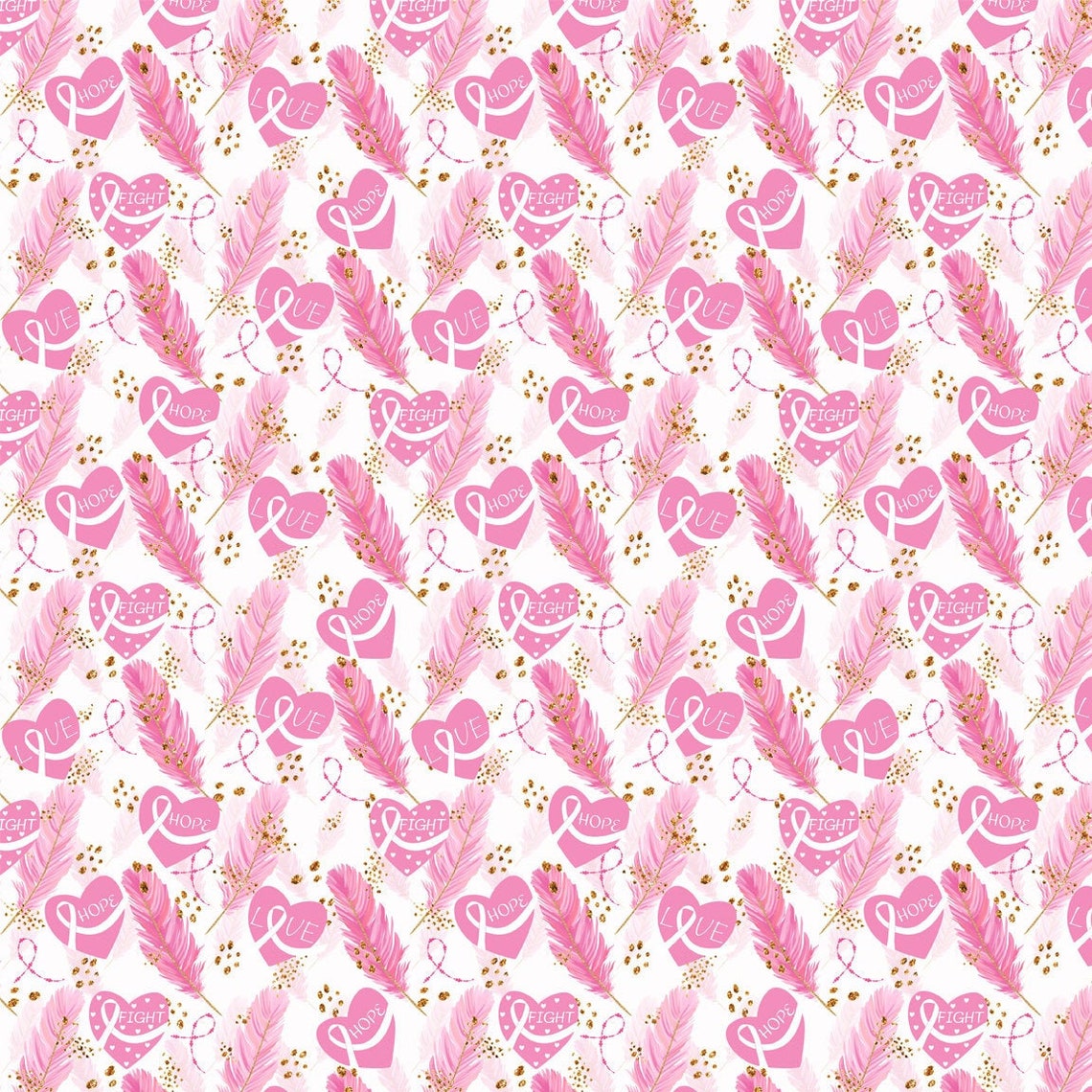 Breast Cancer Awareness Fabric Breast Cancer Fabric by the | Etsy