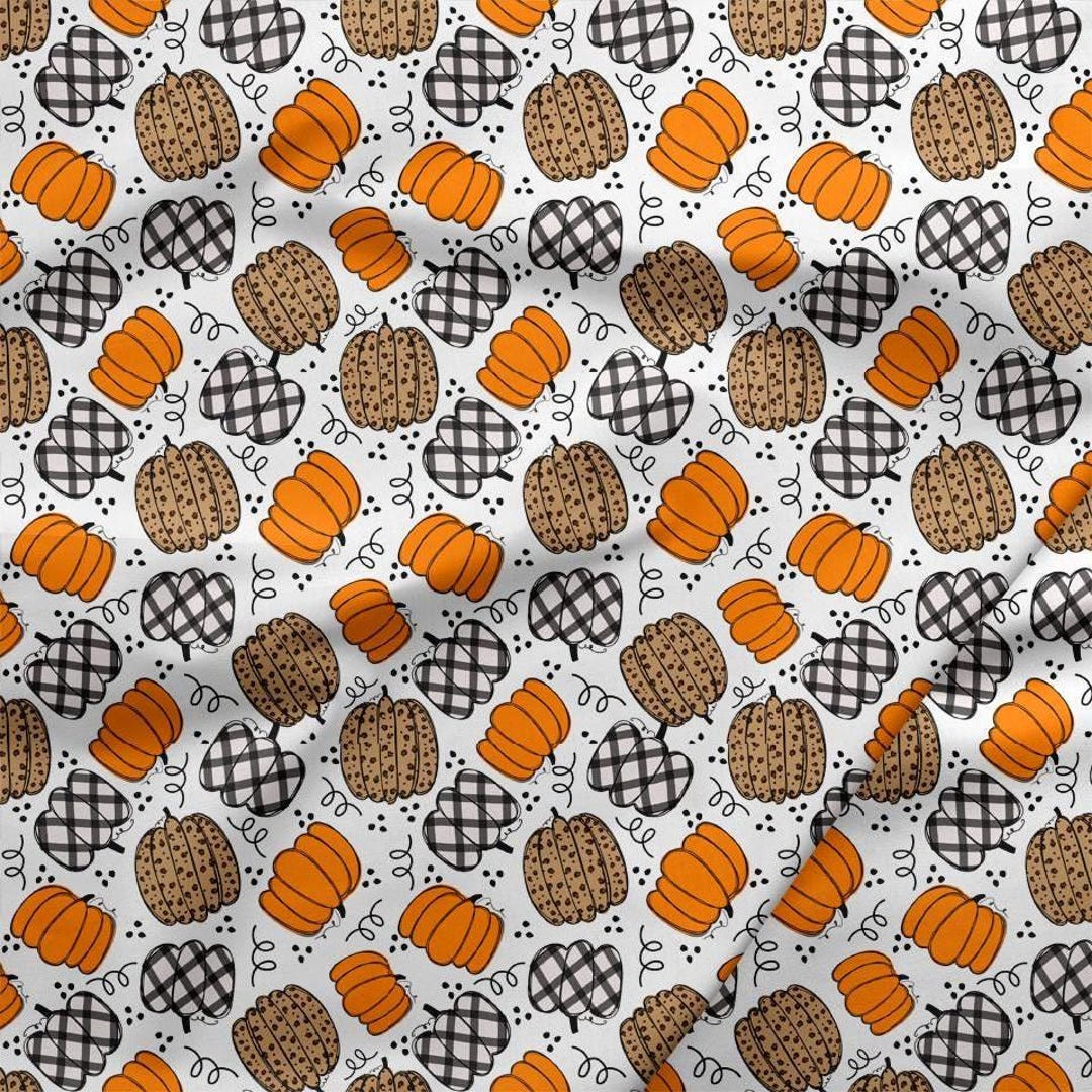 FAL92 - Fall Pumpkin by the Yard, Fall Season Fabric, Pumpkin Patch ...