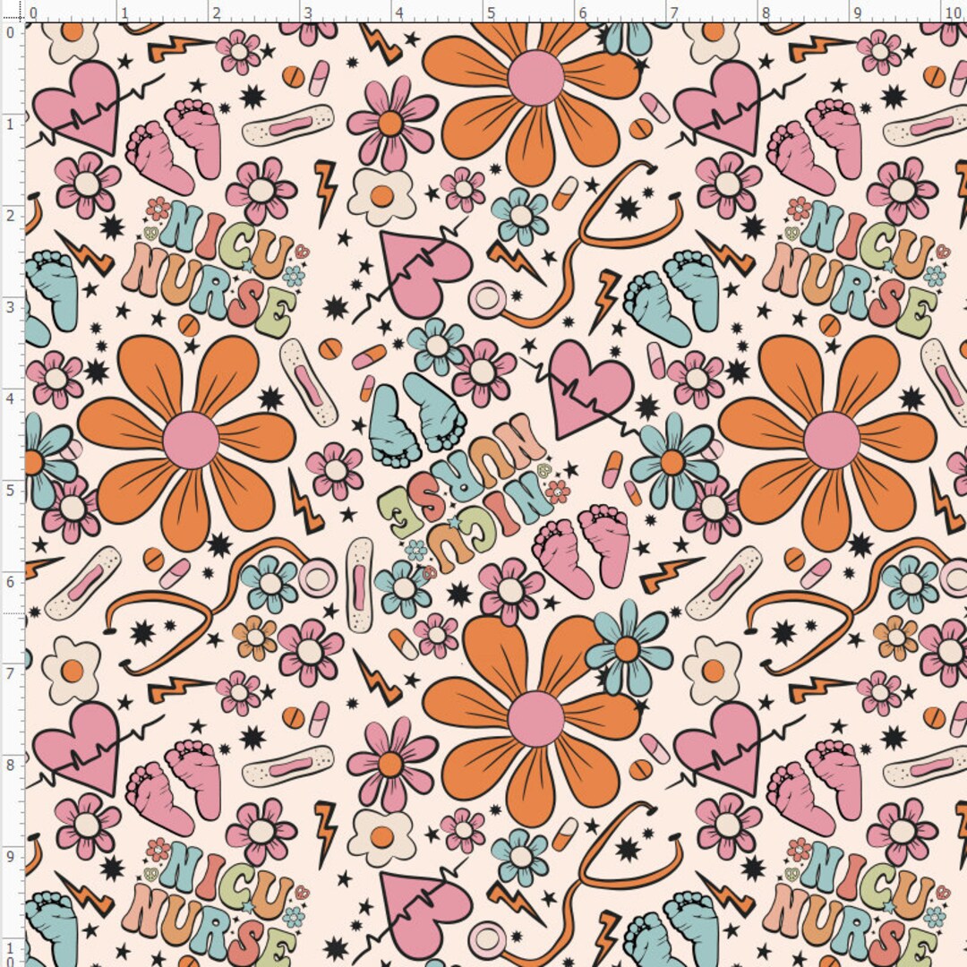 NICU NURSE Awareness Fabric, Preemie Awareness Fabric by the Yard ...