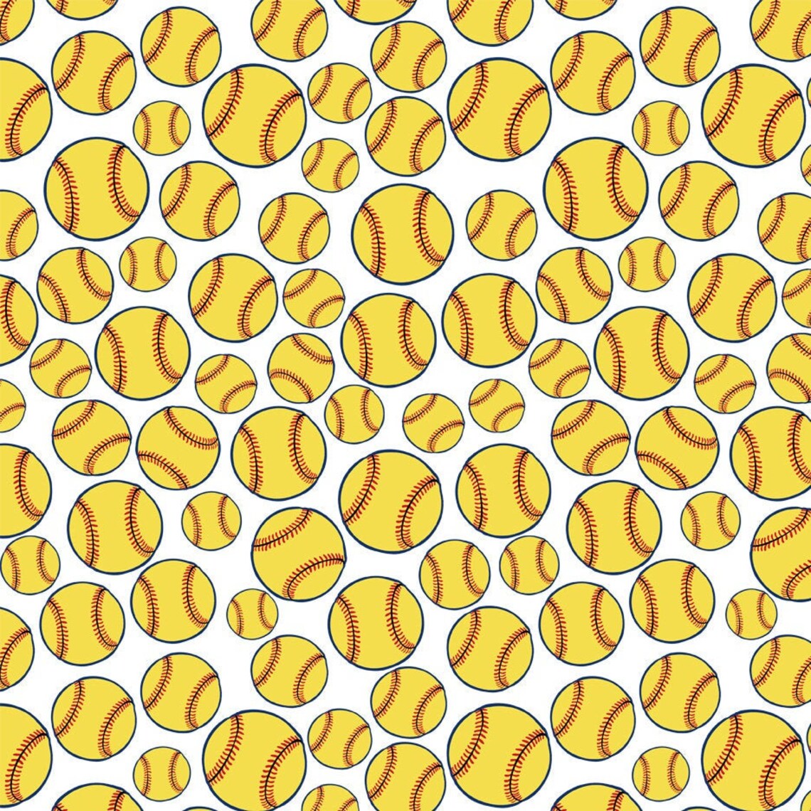 Sport Fabric Softball Fabric Custom Printed Fabric By the | Etsy