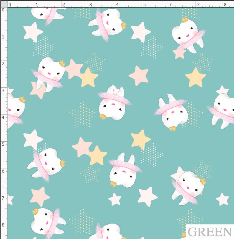 Tooth Fairy Fabric Health Care Fabric Teeth Tooth Fabric - Etsy