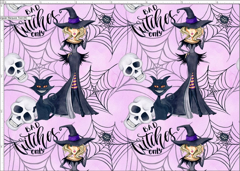 Witch Halloween Fabric by the Yard Black Cat Fabric 100% - Etsy
