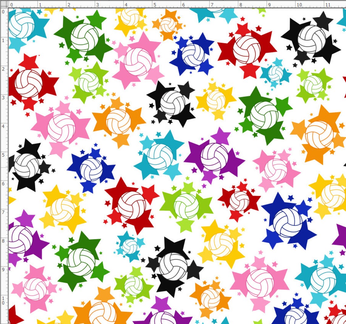 Sport Fabric Volleyball Fabric by the Yard Custom Printed - Etsy